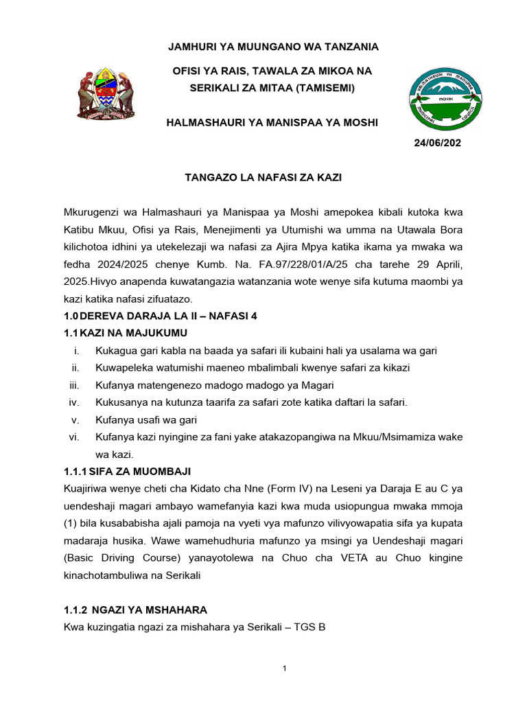 20252406340952tangazo La Kazi Moshi MC | PDF