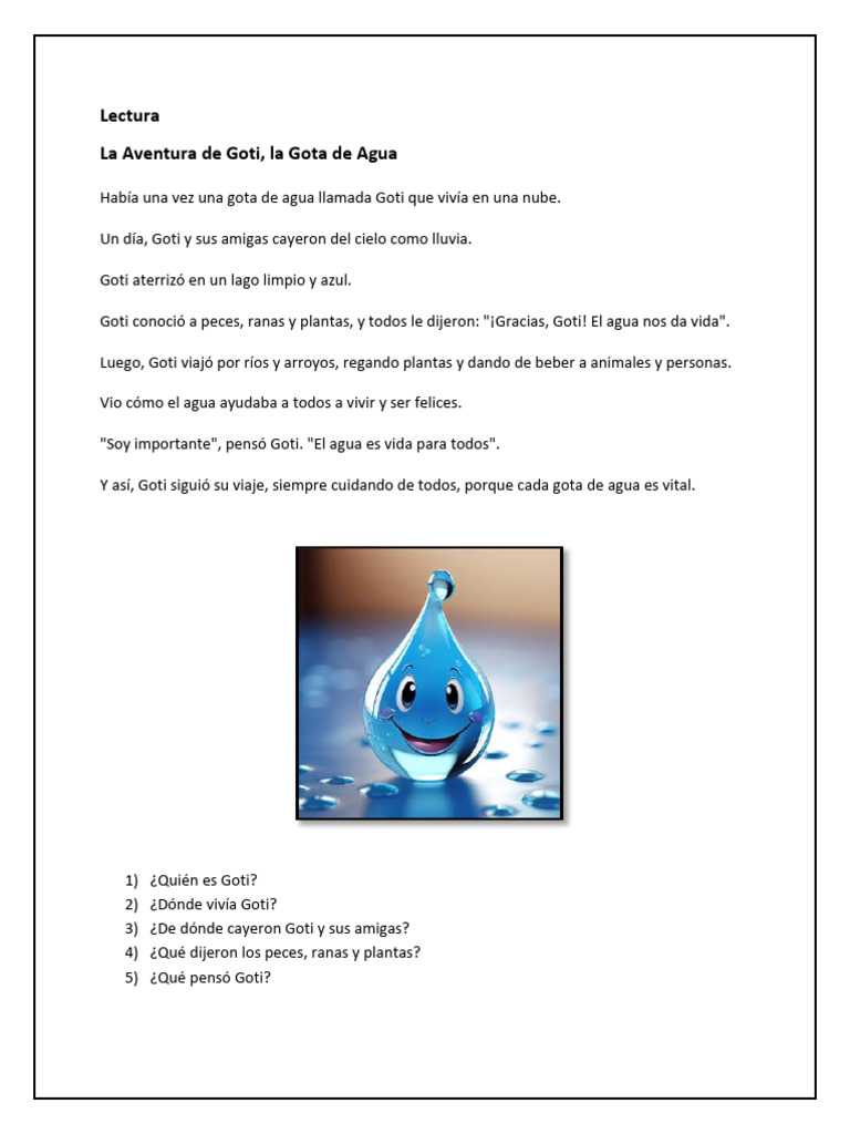 El Agua Lectura | PDF
