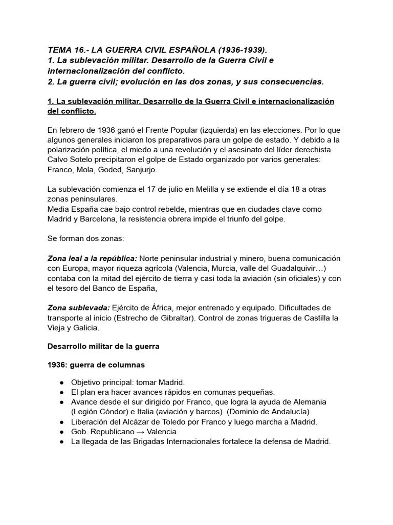 Guerra Civil Daniela | PDF | guerra civil Española | Francisco franco