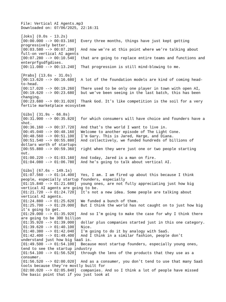 Transcript Vertical AI Agents 2025-06-07T15!16!31-083Z | PDF | Ajax ...