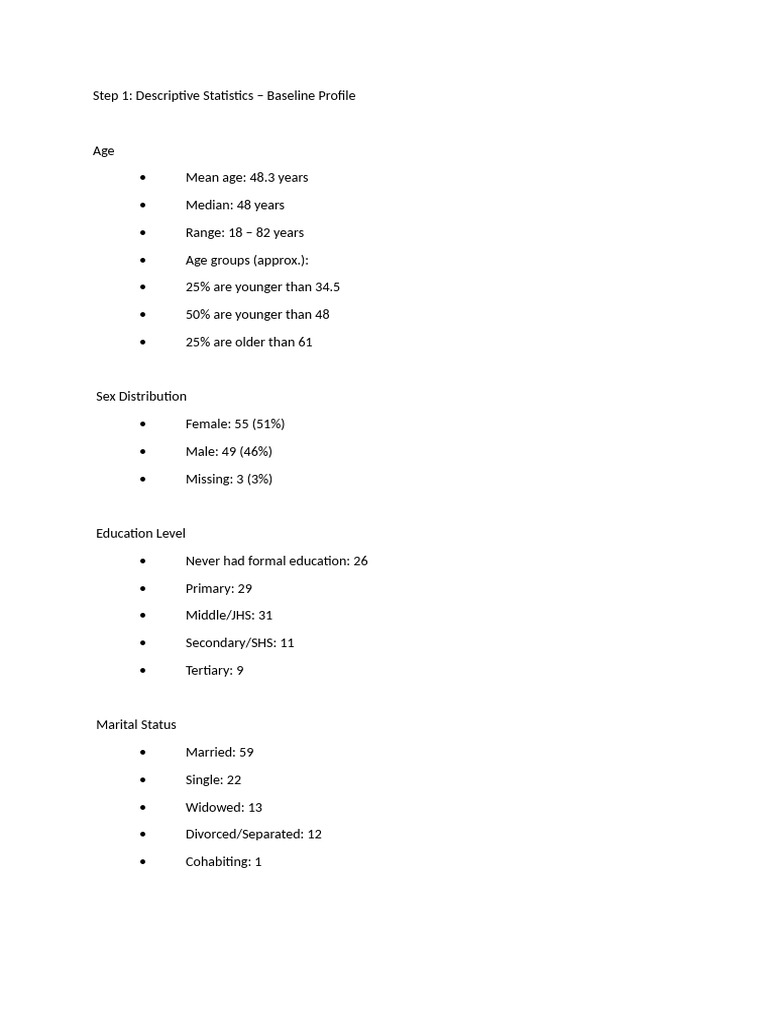 Descriptive NCD | PDF