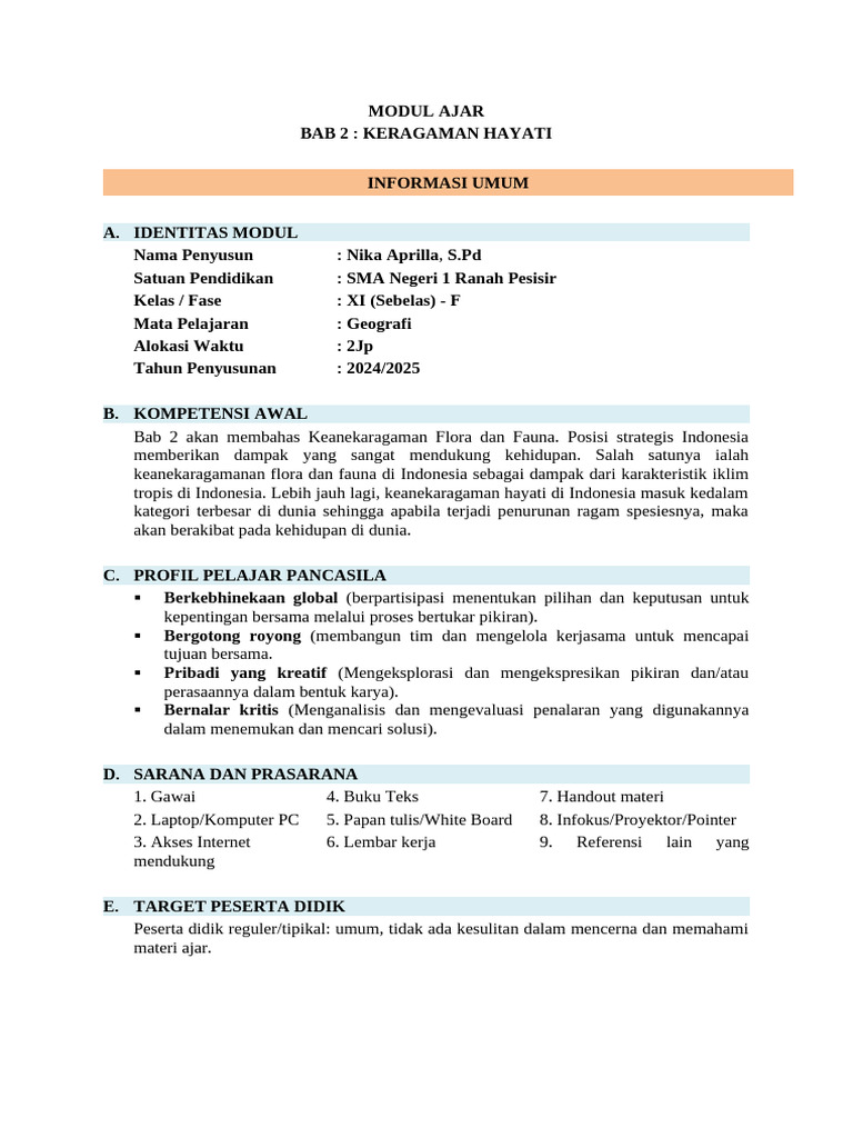 Modul Ajar Observasi | PDF