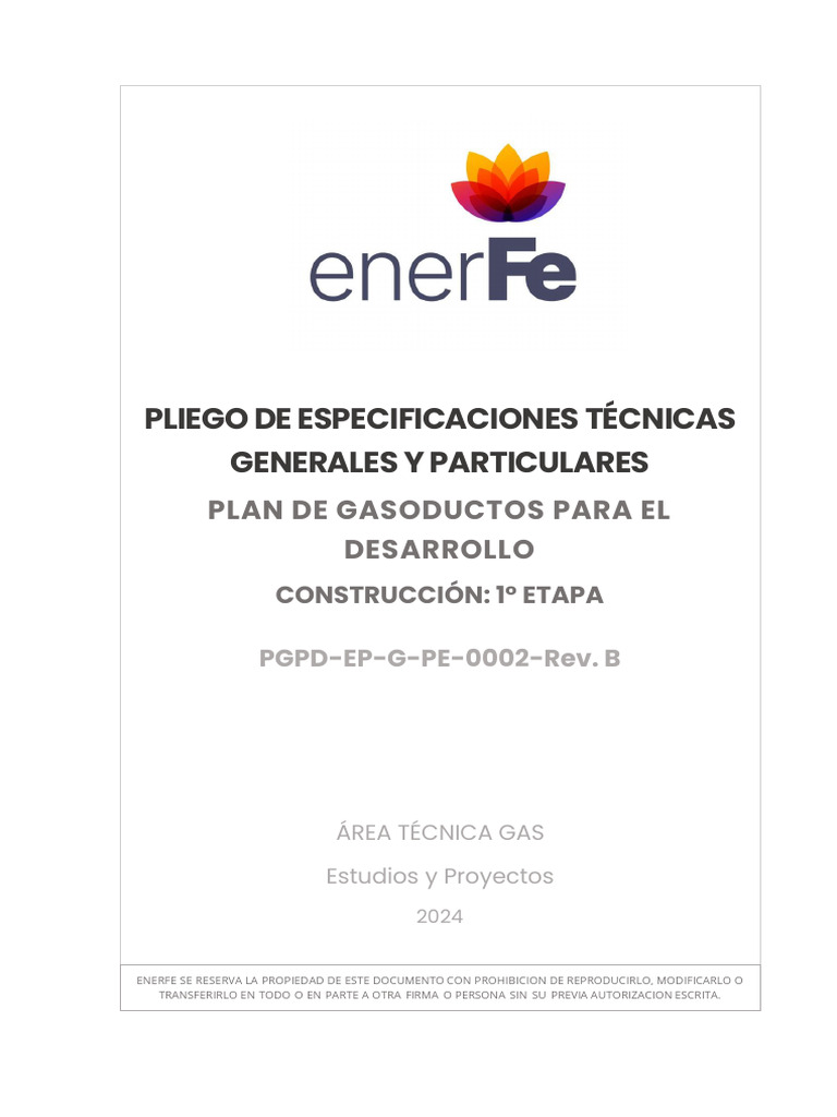 Pliego de Especificaciones Tecnicas Generales y Particulares PGPD EP G PE 0002 Rev. B | PDF ...