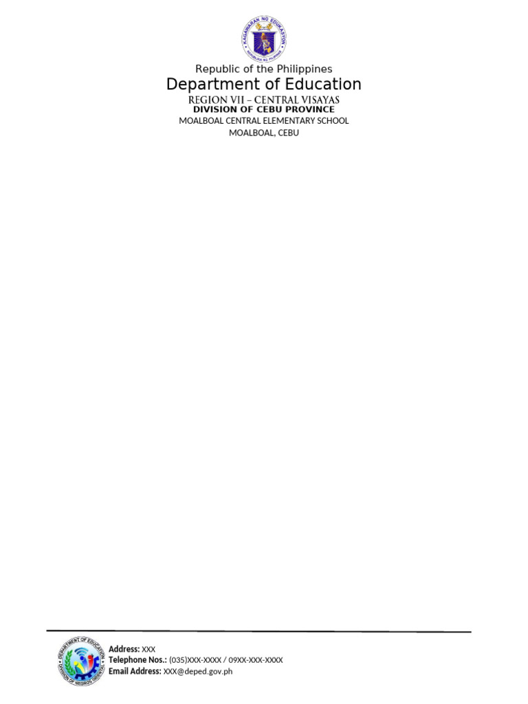 Letterhead Only Template District School | PDF