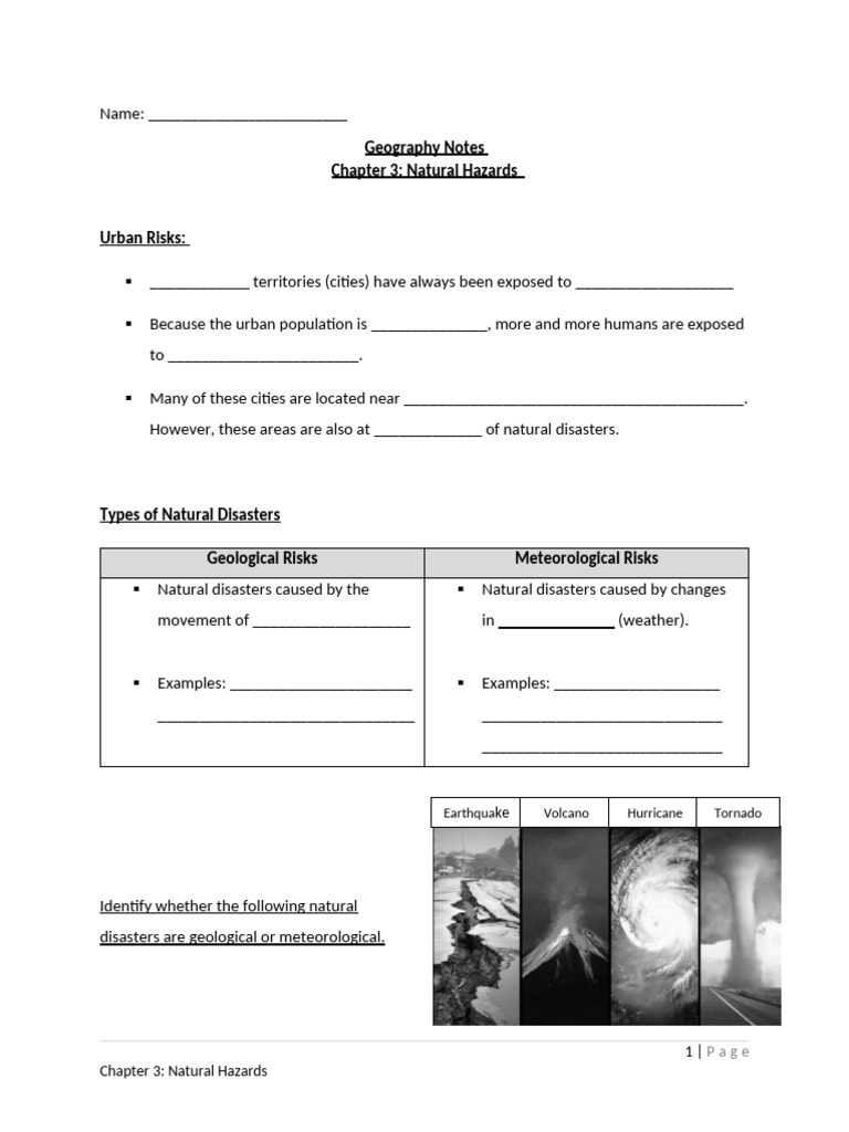 Chapter 3-Natural Hazards-Notes 2 | PDF | Natural Disasters | Volcano