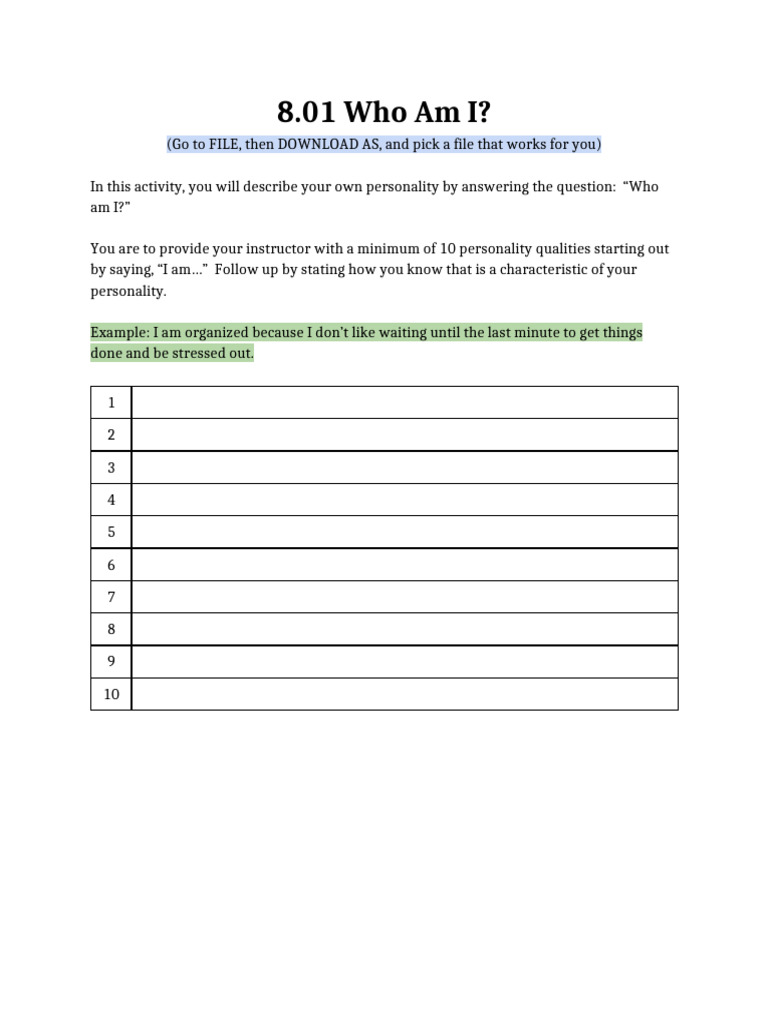 AP Psych 08.01 Template | PDF