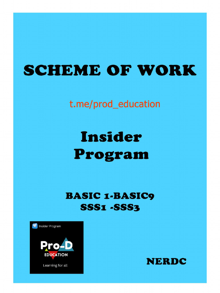 NERDC Curriculum and Scheme BUNDLE DOWNLOAD | PDF