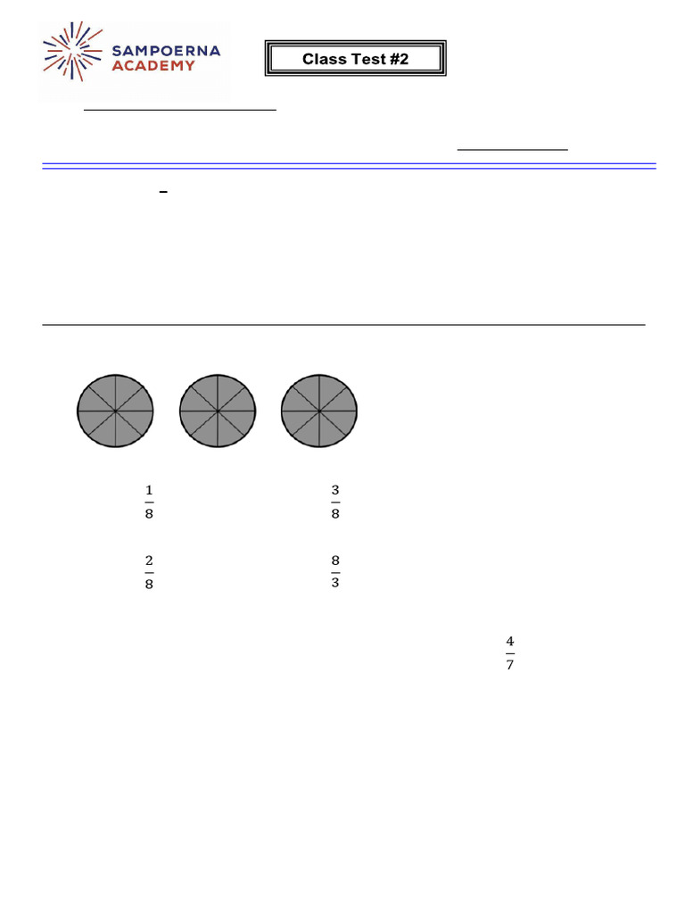 Classtest1-Paper 1 (Whole Numbers 1 and 2 (New) | PDF | Division ...