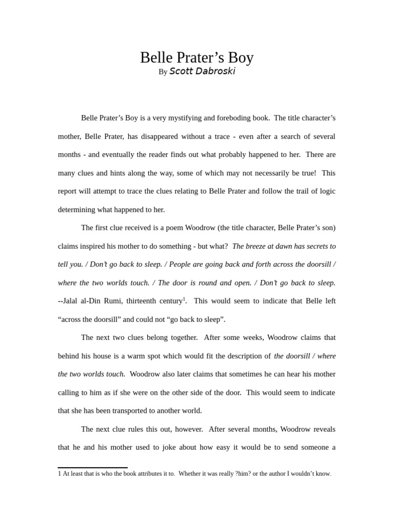 Belle Prater's Boy | PDF