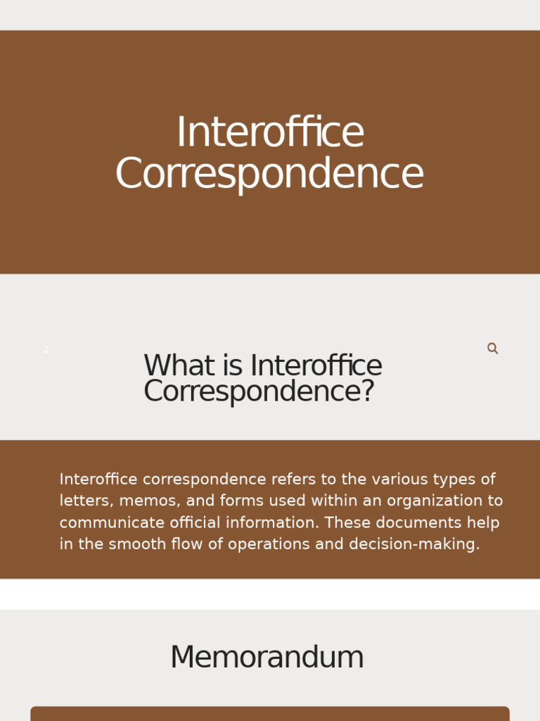 Interoffice Correspondence 2.0 | PDF