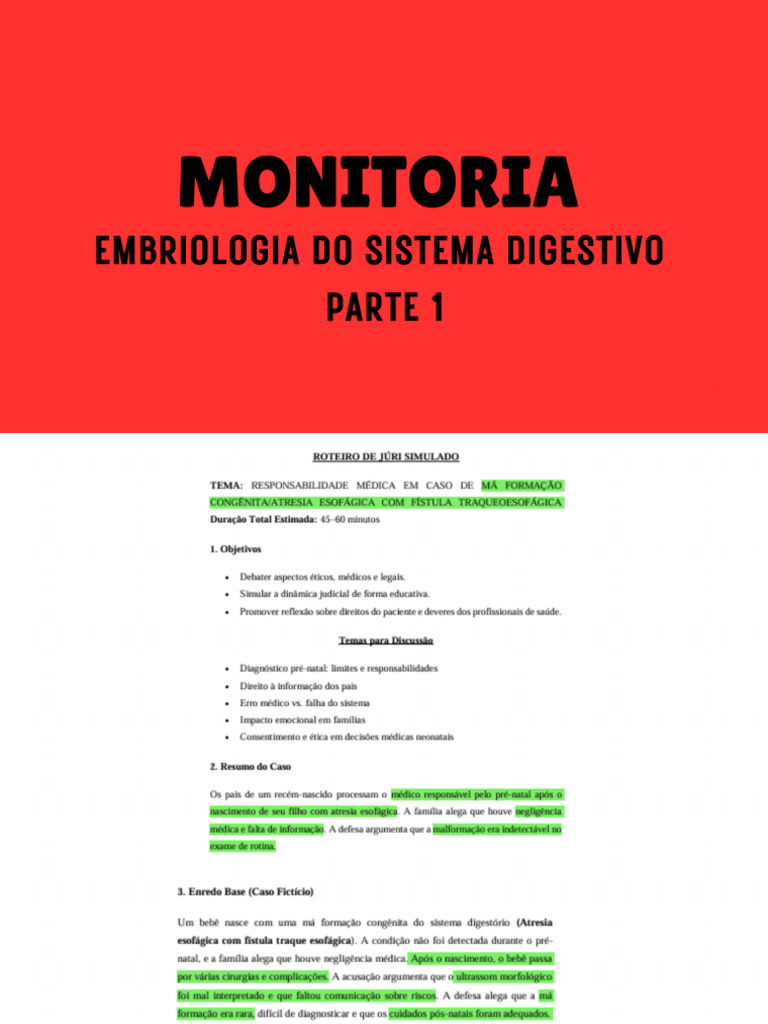 Monitoria Embrio 1 | PDF