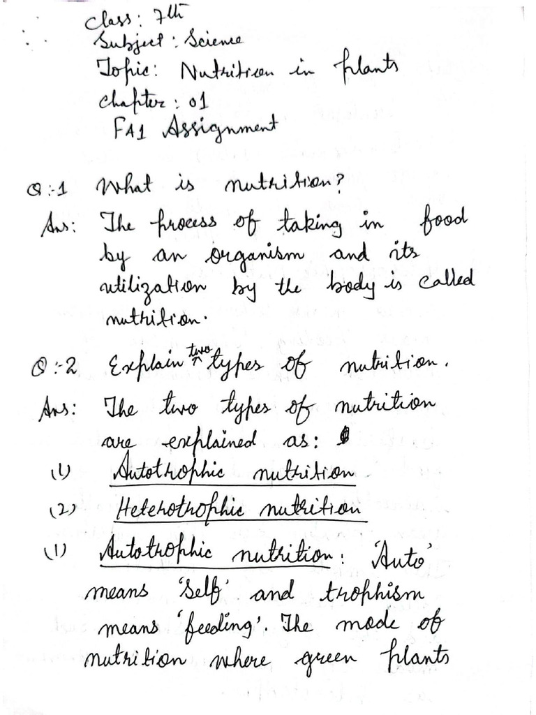 7th Science Nutrition in Plants - Compressed | PDF