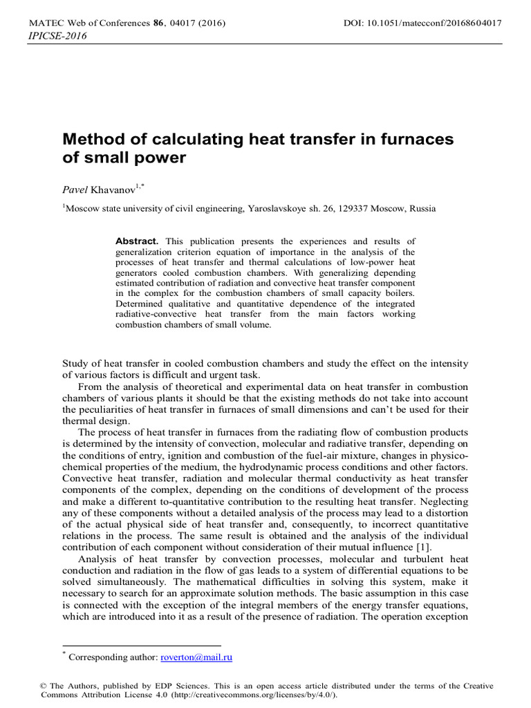 FU - ART - P.khavanov - 2016 - Method of Calculating Heat Transfer in ...
