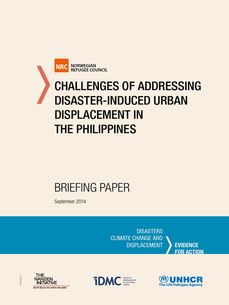 Challenges of Addressing Disaster Induced Urban Displacement in The ...