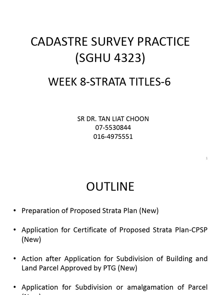 8 Strata Titles 6 New 2 SV 1 | PDF