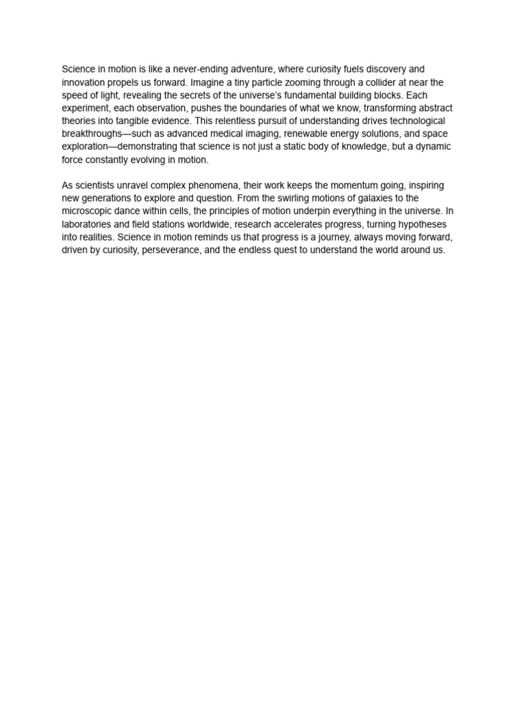 Science in Motion | PDF