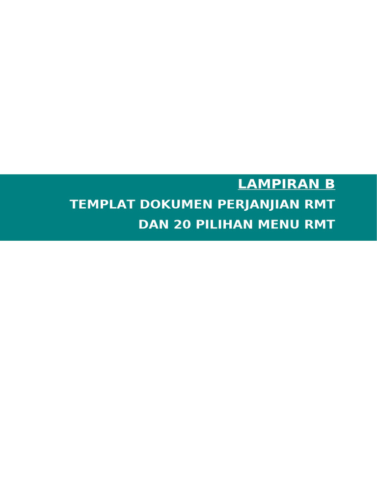 Dokumen Perjanjian RMT 2024 (Januari 2024) | PDF