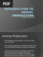 Introduction To Animal Production | PDF | Livestock | Poultry Farming