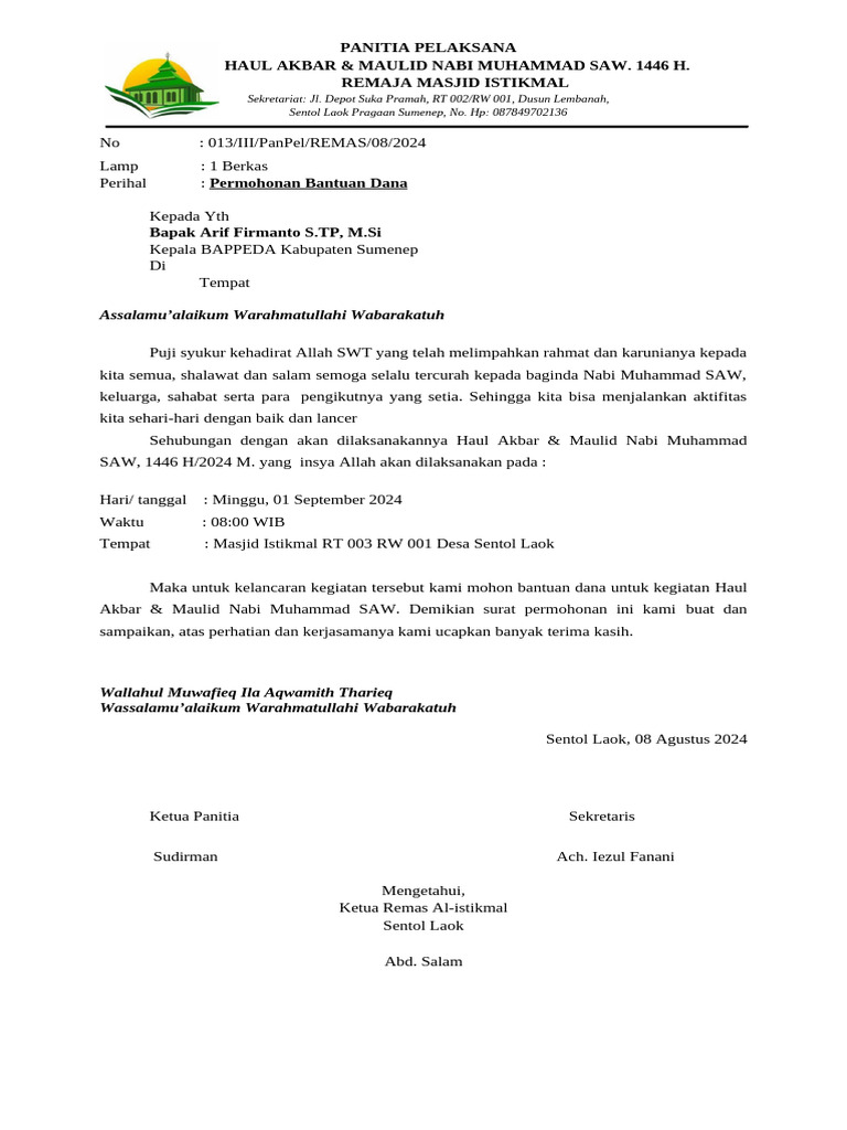 Proposal Remas Haul | PDF