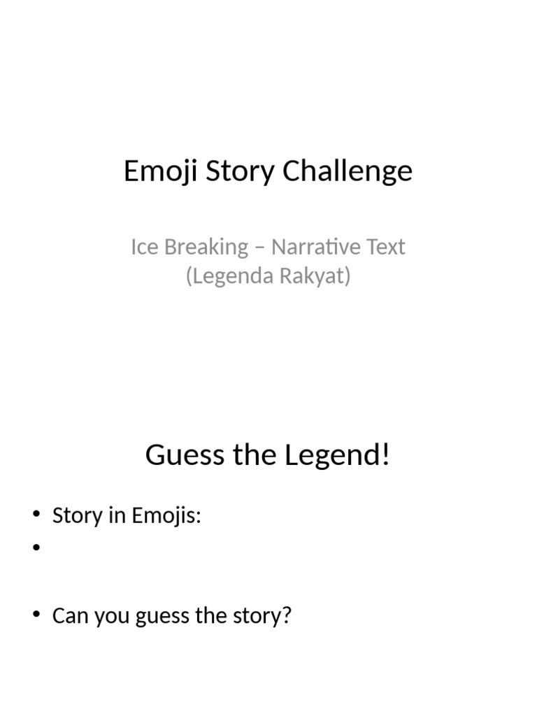 Emoji Story Challenge Narrative Text | PDF