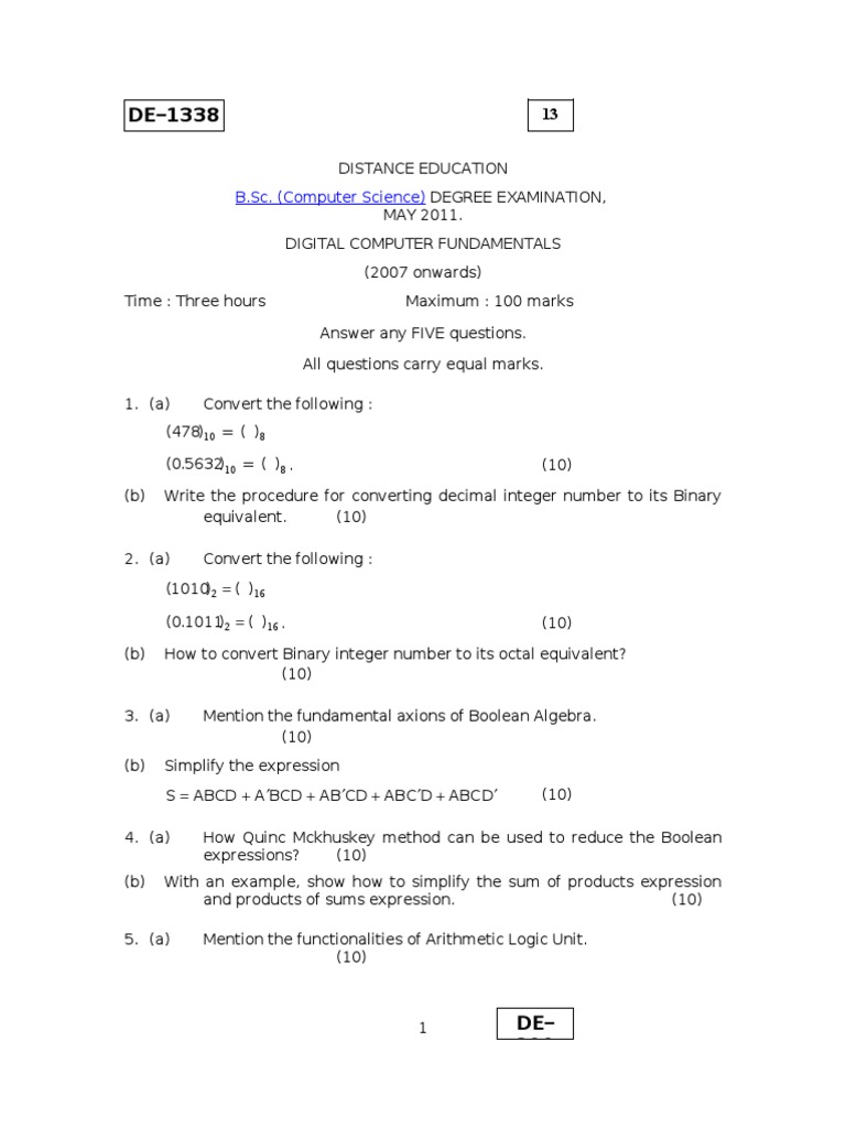 BSC Computer Science WWW - Alagappauniversity.ac - in Alagappa ...