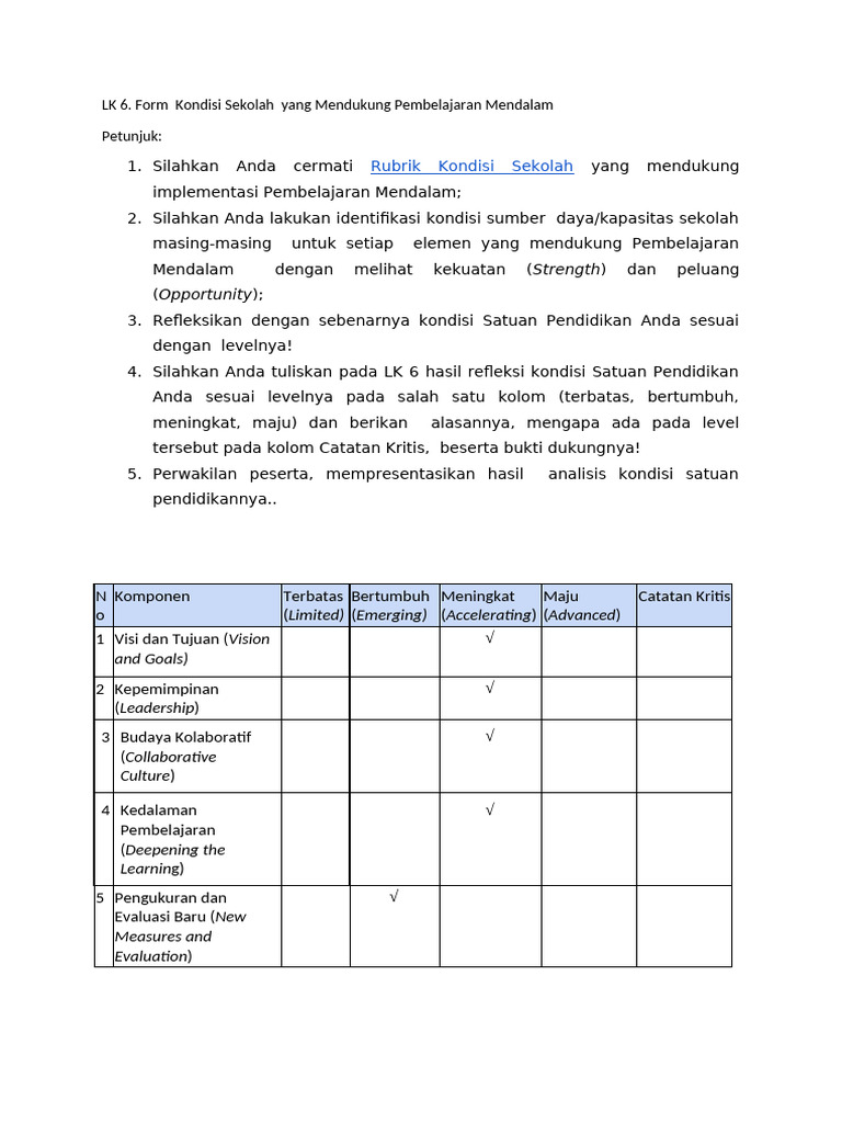 IN1.4.F.3 LK 6mari Berlatih - SAHRONI | PDF