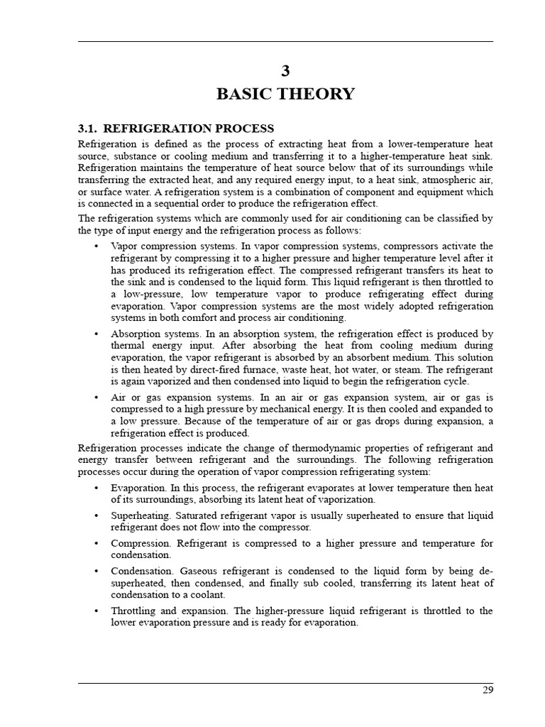 Basic Theory | PDF | Refrigeration | Electromechanical Engineering