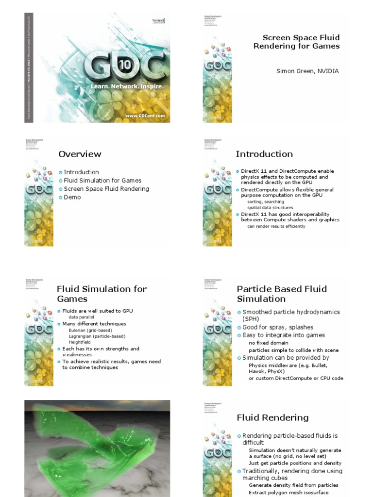 Screen Space Fluid Rendering For Games | PDF | Rendering (Computer Graphics) | Shader