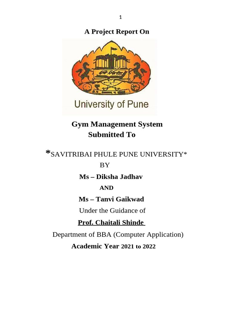 Final Gym Management System Project PCMCS. TG & DJ | PDF | Software ...
