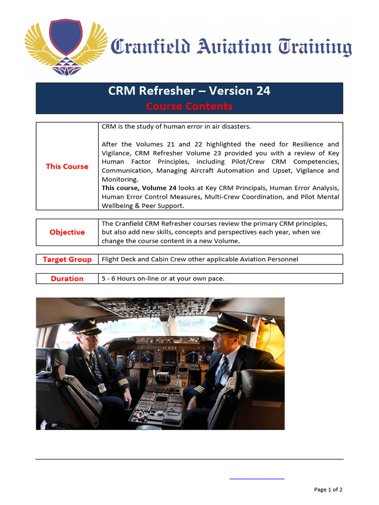 Course Content - CRM Refresher Jan '24 - Final | PDF | Psychological ...