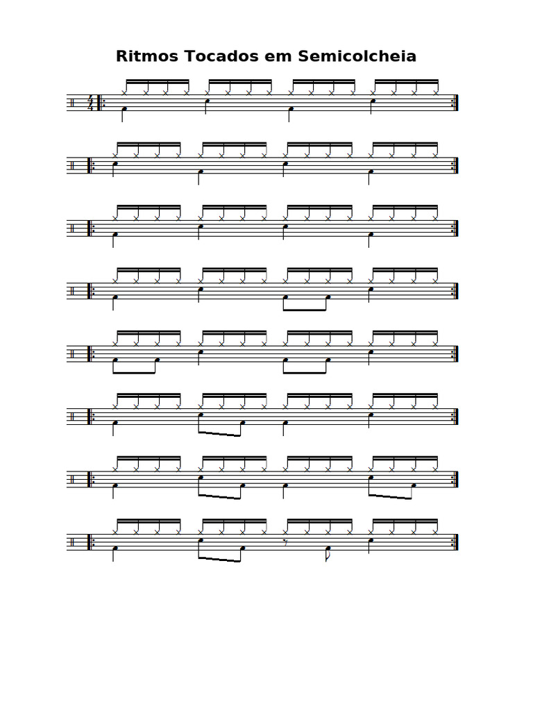 Aula 5 - Ritmos Rock Pop em Semicolcheia | PDF