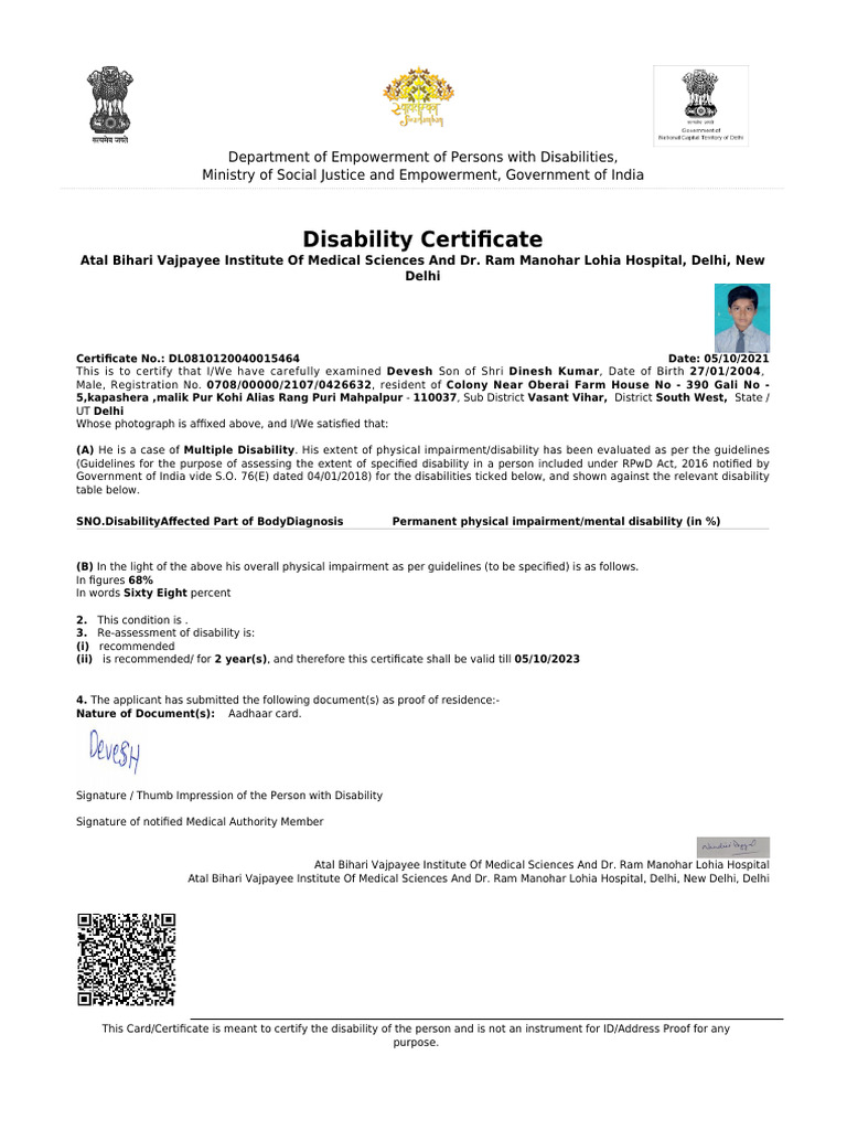 Downloadcertificate | PDF | Disability | Social Policy