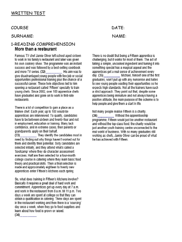 Written Test Vicky - Giuliano PDF | PDF