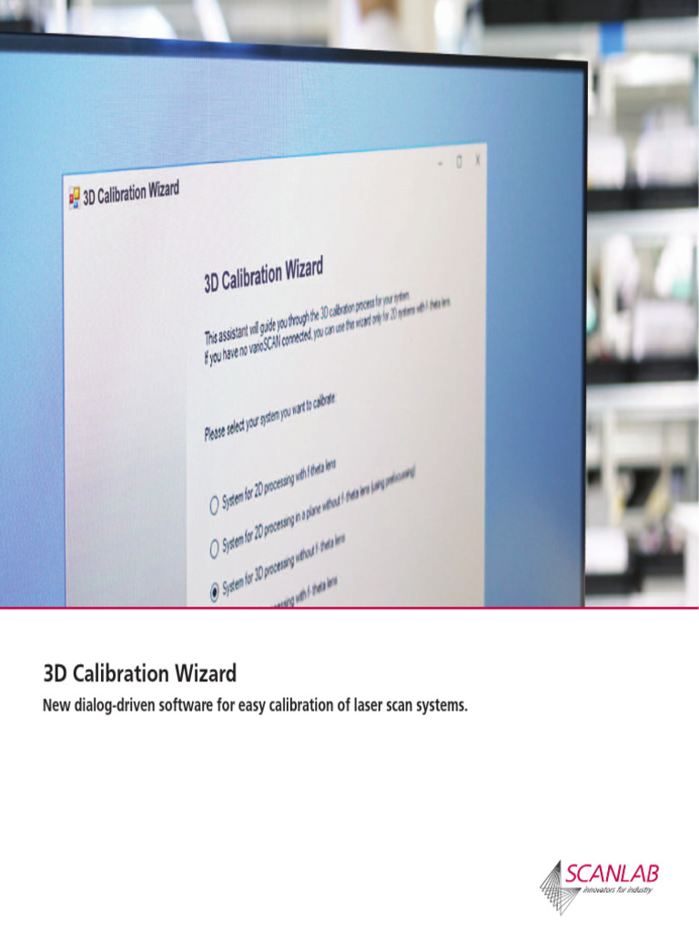 3D Calibration Wizard for Scan Systems | PDF | Calibration