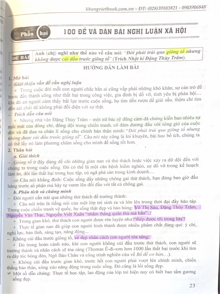 Đề Thi HSG Văn Phần NLXH | PDF
