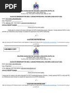 PAFTE Associate Membership Registration Form | PDF