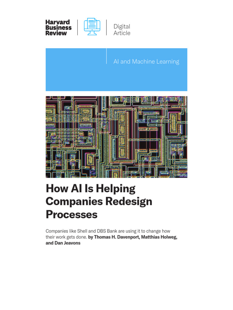 How AI Is Helping Companies Redesign Processes | PDF | Artificial ...