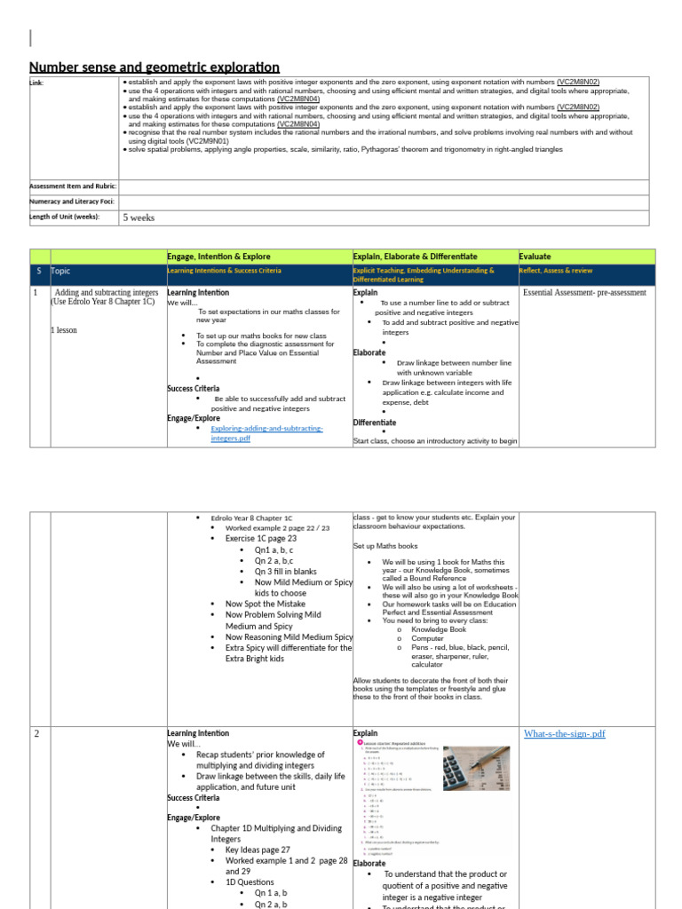 Year 10 Foundation Maths Curriculum 2.0 Document - Draft | PDF ...