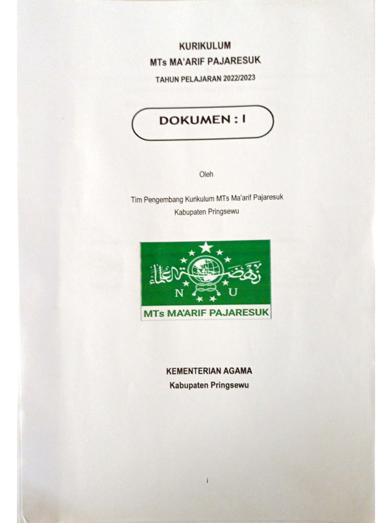 Dokumen 1 Kurikulum | PDF