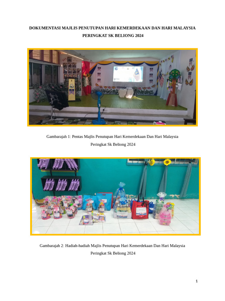 Majlis Penutupan Hari Kemerdekaan Dan Hari Malaysia | PDF