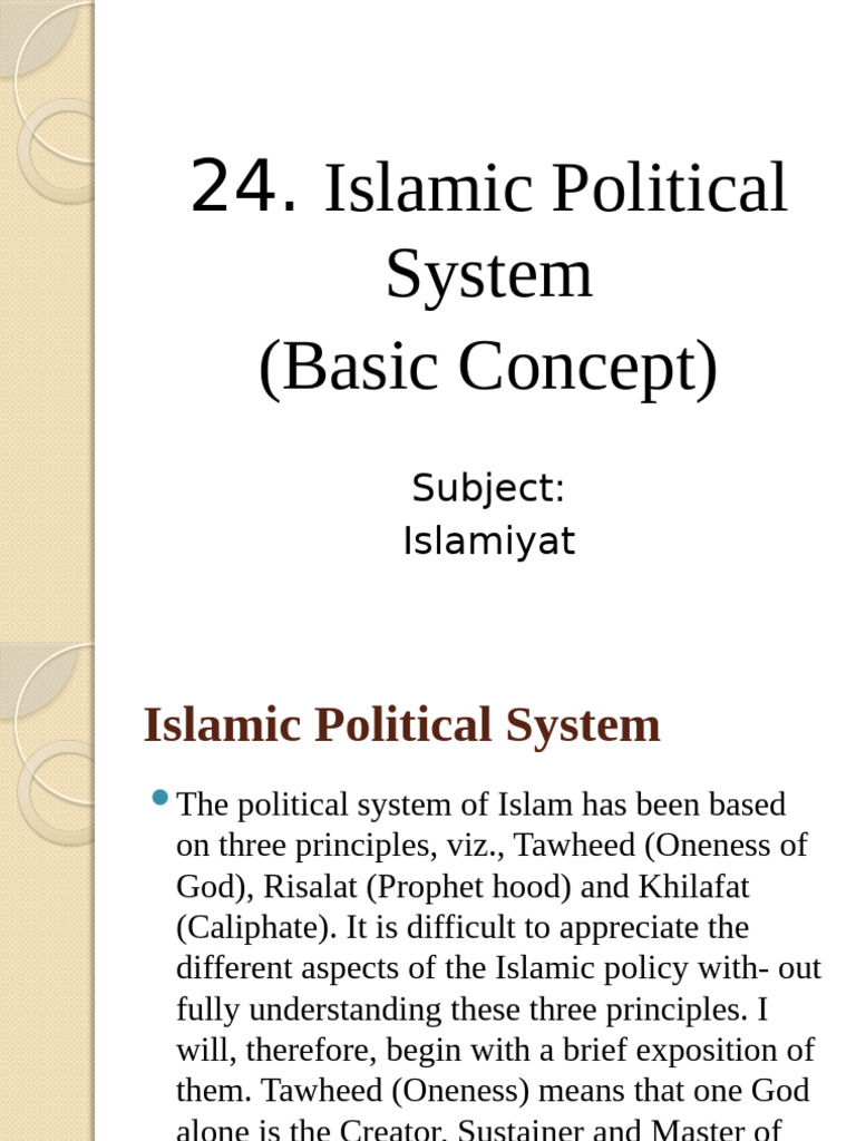 24 Islamic Political System | PDF | God In Islam | Sovereignty