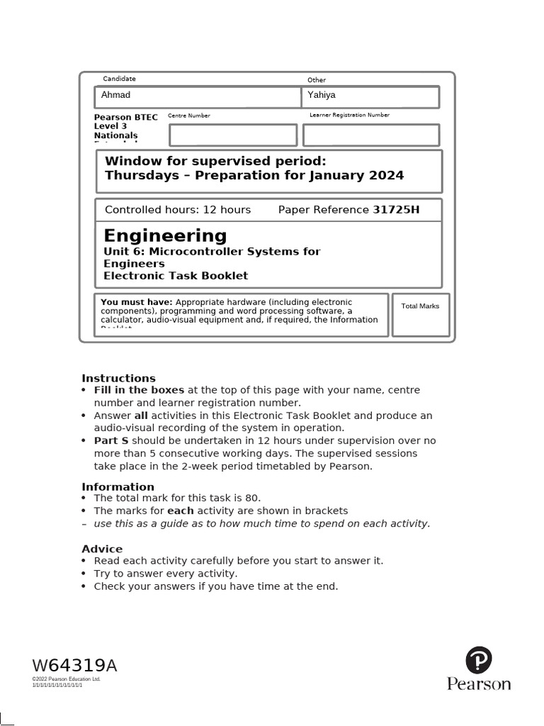 Microcontroller Systems Task Booklet | PDF | Computer Monitor | Computing
