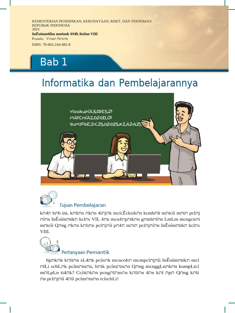 Bab 1 Informatika Dan Pembelajarannya | PDF