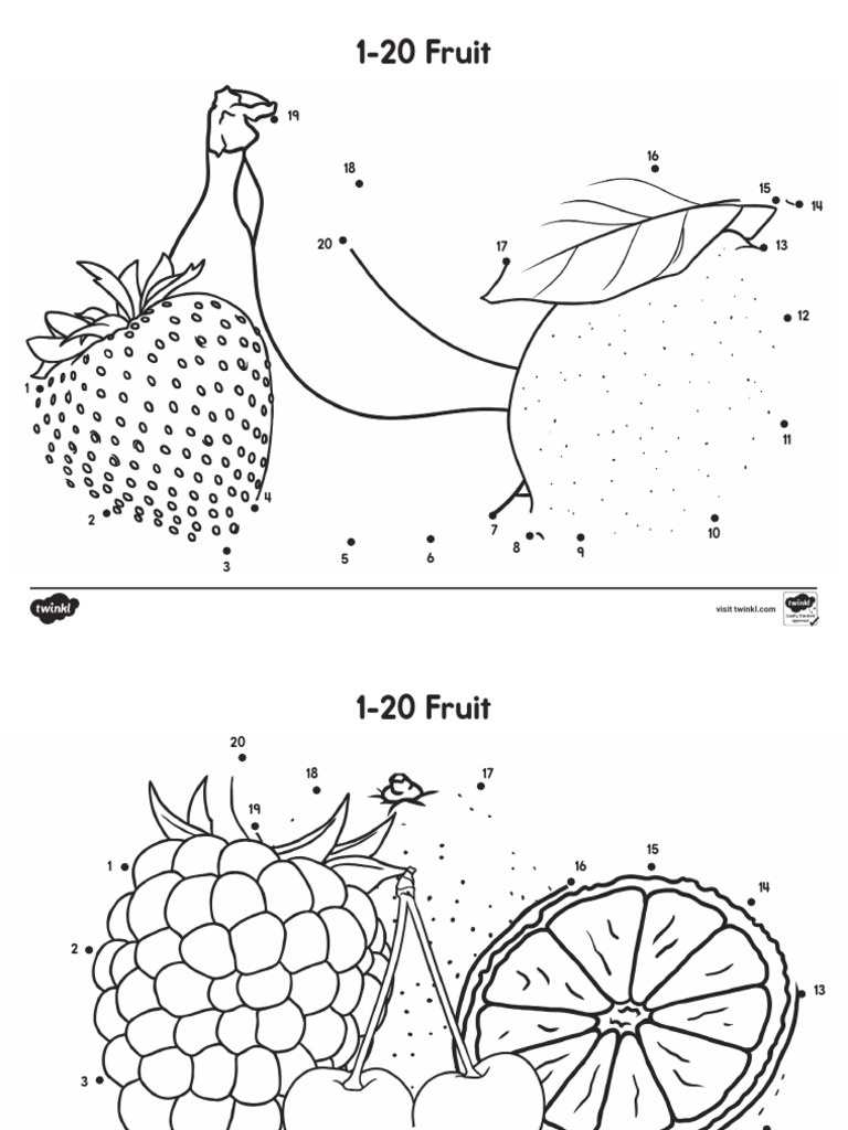 Fruit Dot To Dot Activities Us PD 1677512689 Ver 1 | PDF