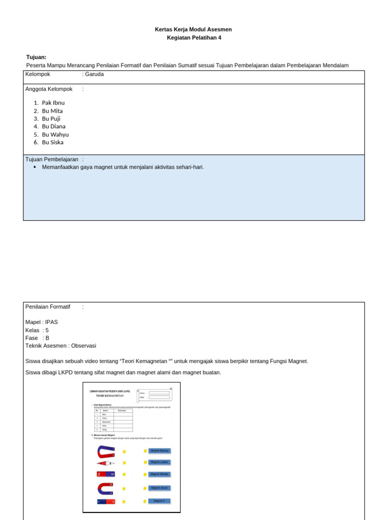 KP 4 Modul 4 Kertas Kerja Modul Asesmen - Docx MITA | PDF