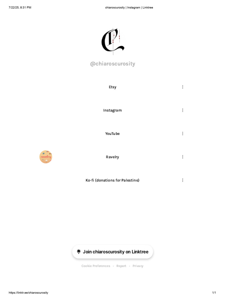 Chiaroscurosity - Instagram - Linktree | PDF