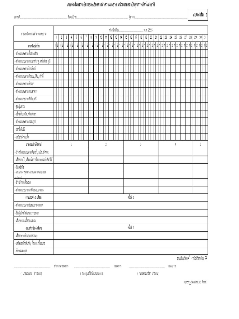 Form Report Cleaning | PDF
