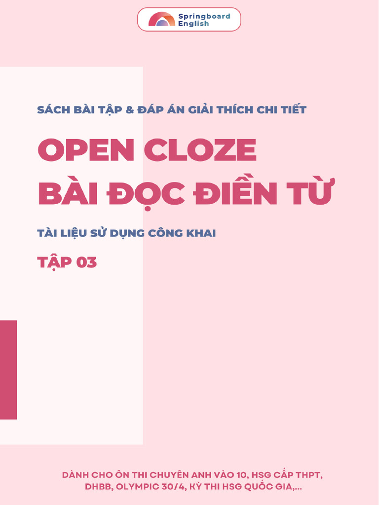 Open Cloze Tập 3 | PDF