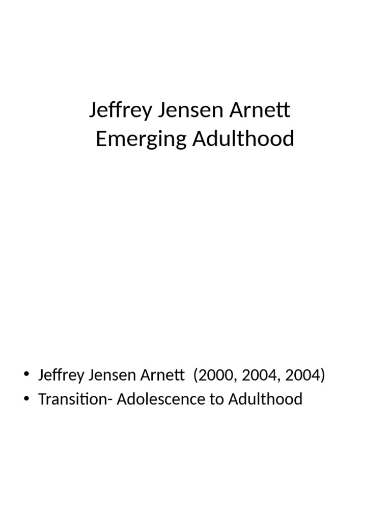 Five Characteristics of Emerging Adulthood | PDF | Adults | Adolescence