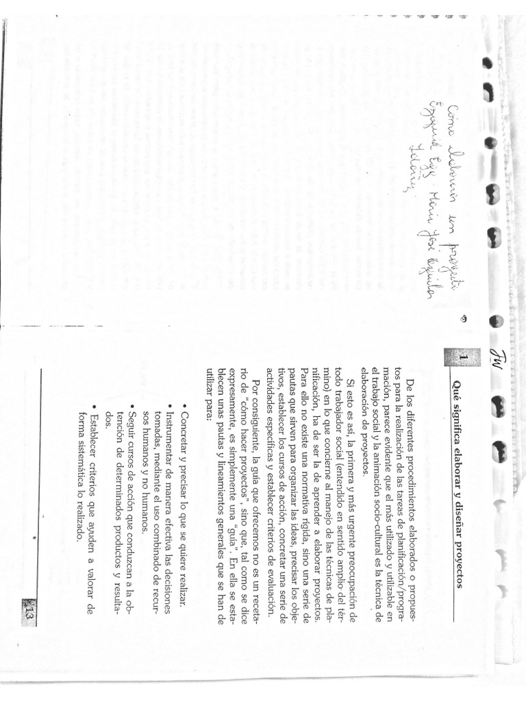 Ander Egg. Como Elaborar Un Proyecto - Cap.2 | PDF